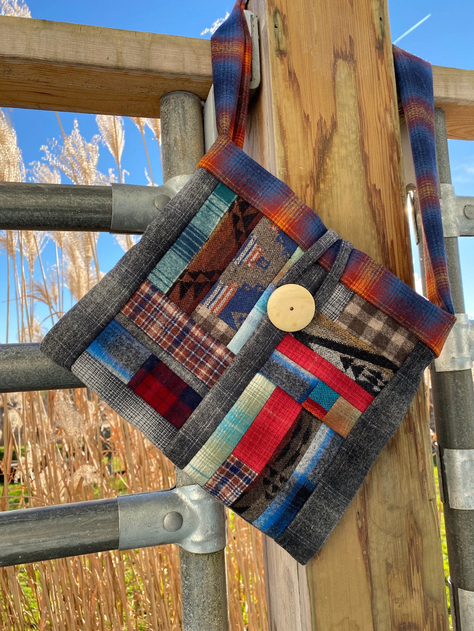 Patchwork Wool Purse - Etsy