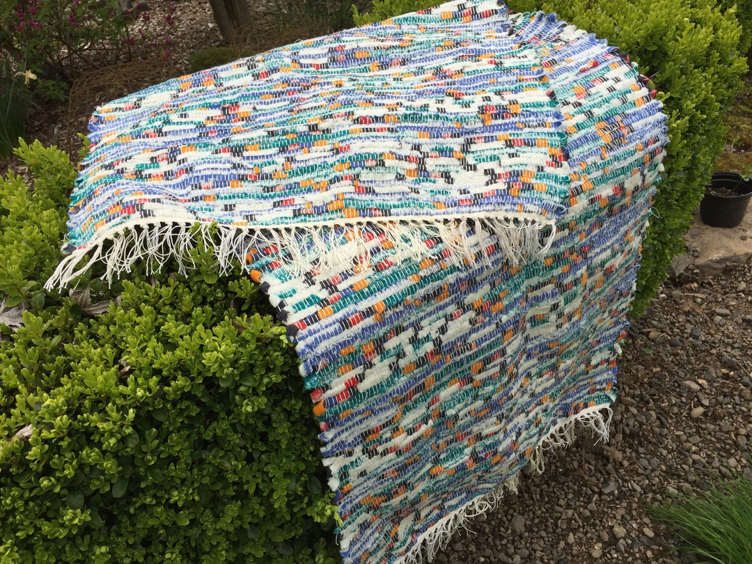 Light and Bright Chic Mosaic Wool Runner - Etsy