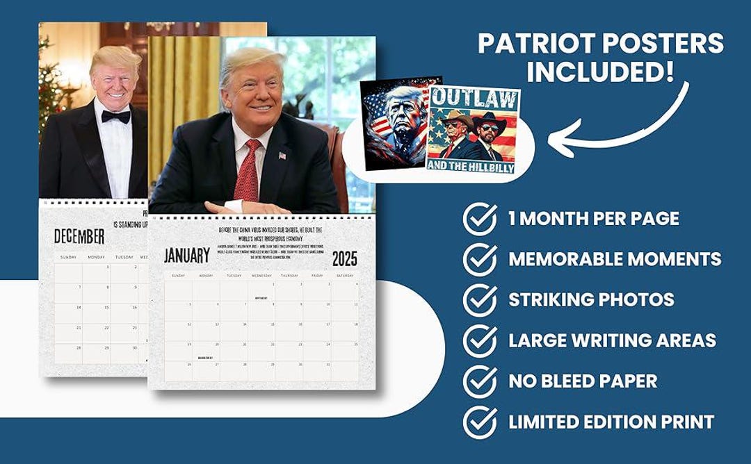 2026 Donald J Trump Calendar - 12 Months - Etsy