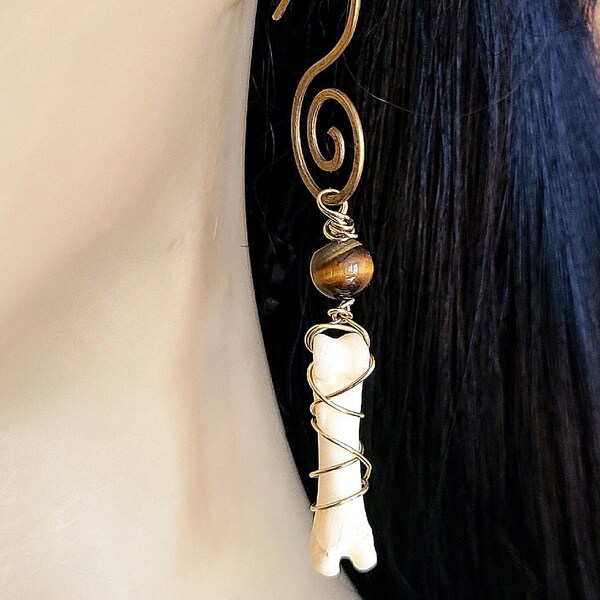 Bone Earrings - Etsy