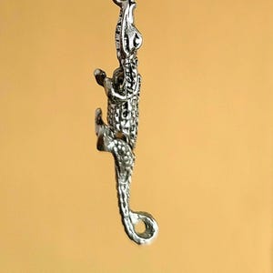 Articulated Alligator Necklace / Moveable Gator Necklace on Stainless ...