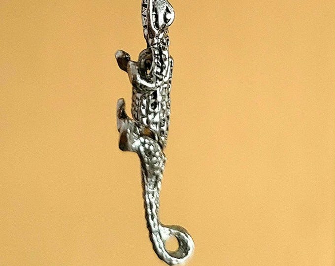 Articulated Alligator Necklace / Moveable Gator Necklace on Stainless ...