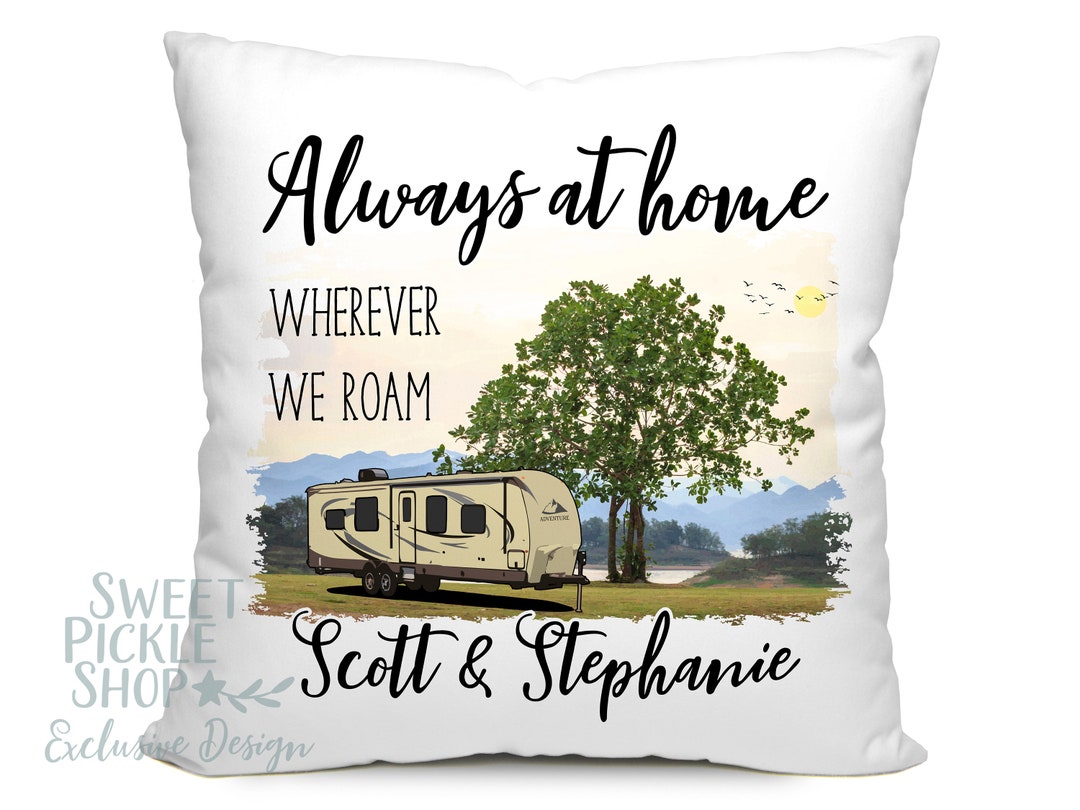 Personalized Travel Trailer Pillow Cover: Camping Decor - Etsy