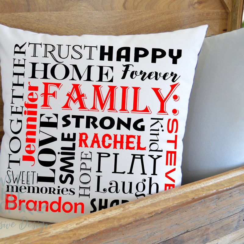 Family Name Pillow - Etsy