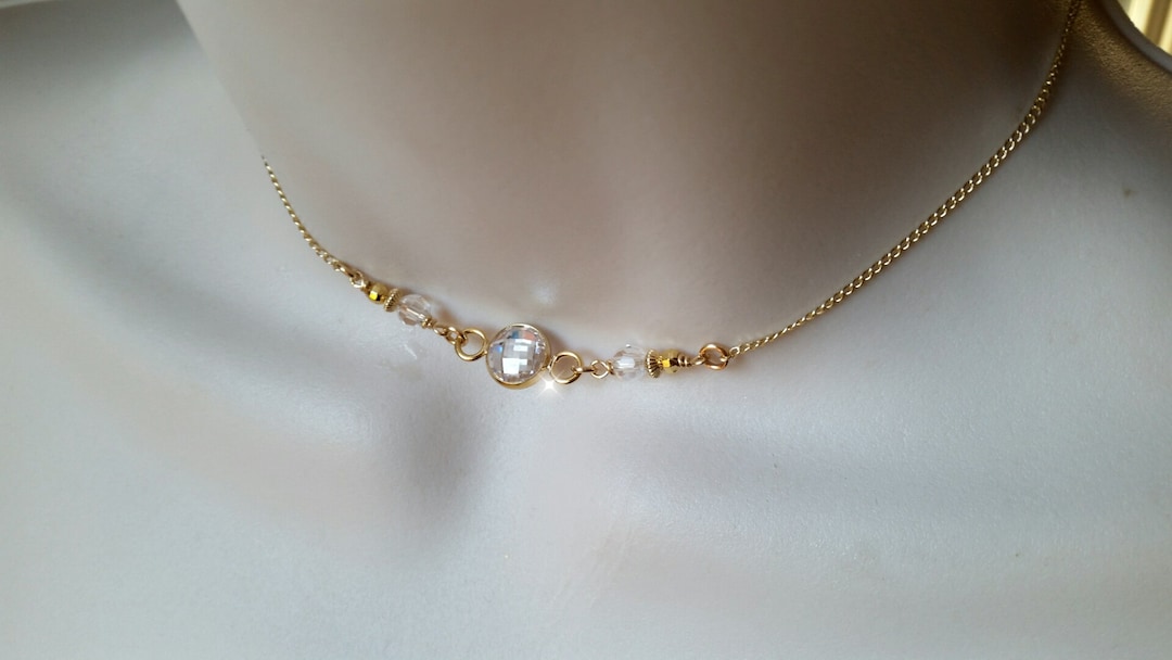 Stassi's Checkerboard-cut Stone Choker and Necklace - Etsy