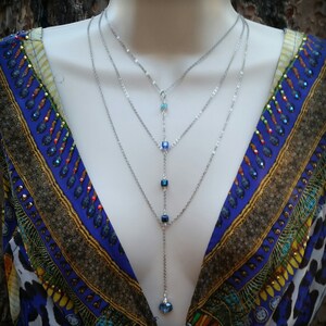 Kristen's Icy "y" Chain Triple Strand - Etsy