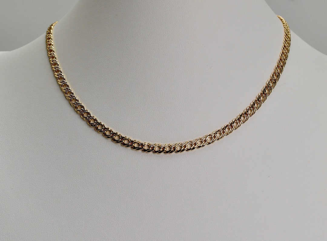 Kristen's Twisted Flat Cable Chain in 18k Yellow or White - Etsy