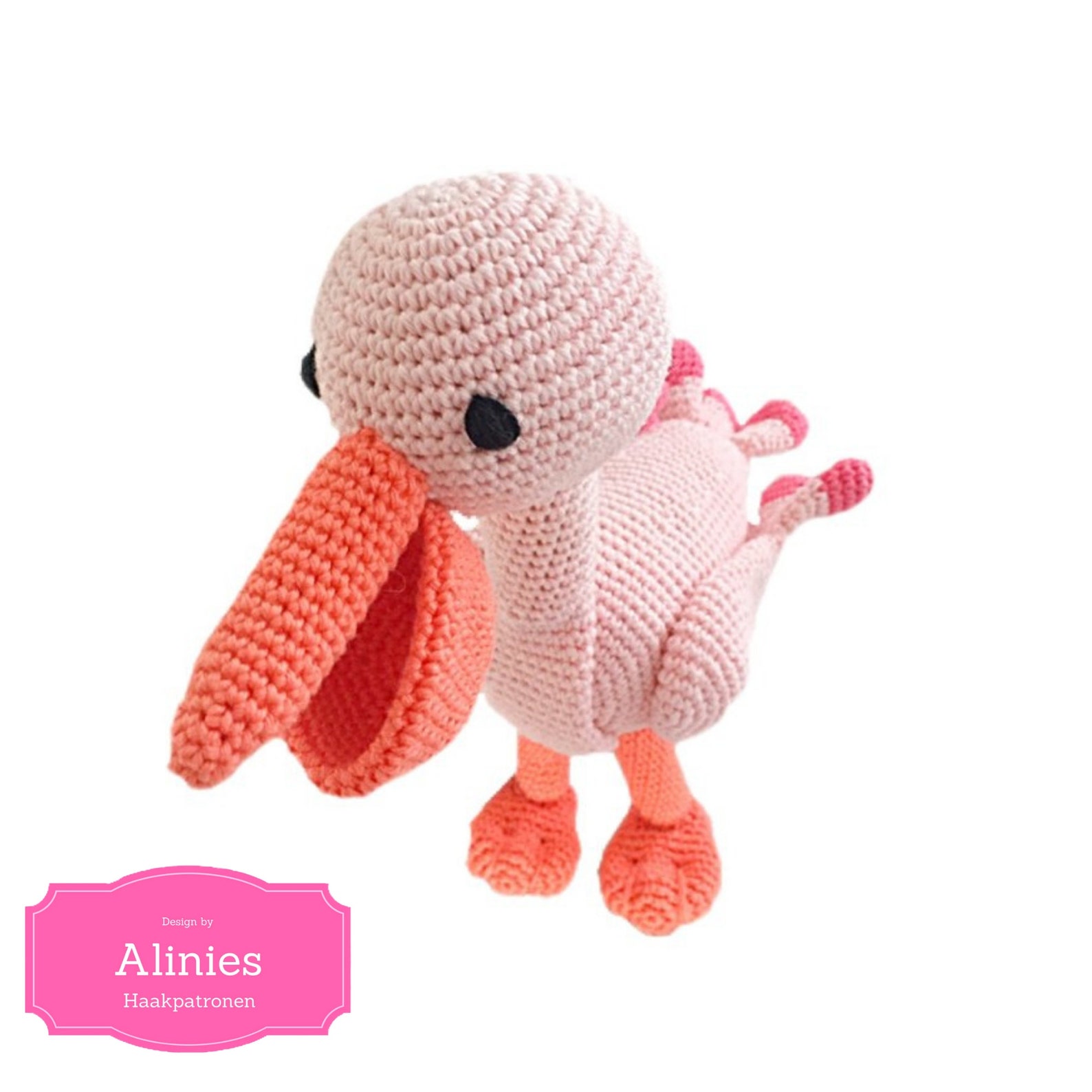Pelican Crochet Pattern Amigurumi Crochet Tutorial Pdf File Pink ...