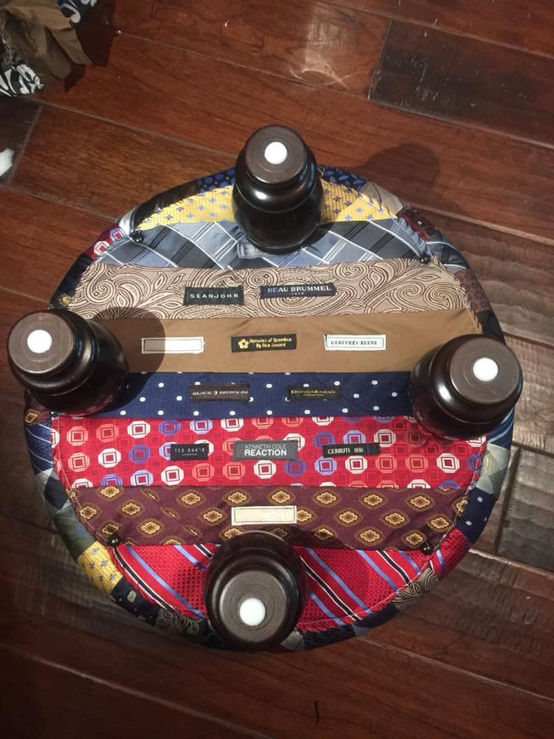 Custom Tuffet Stool made with YOUR TIES | Etsy
