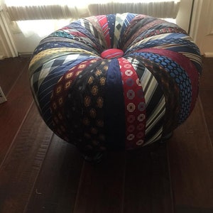 Custom Tuffet Stool Made With YOUR TIES! - Etsy