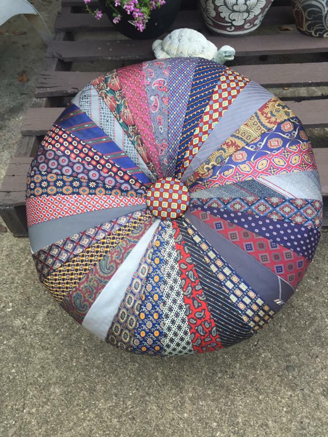 Custom Tuffet Stool Made With YOUR TIES! - Etsy