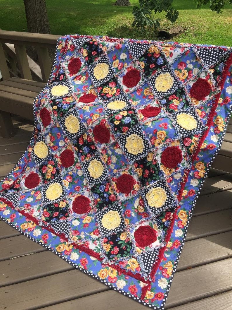 Custom Ragged Applique Rag Quilt | Etsy