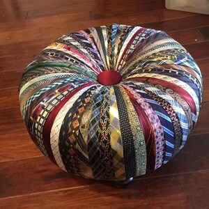Custom Tuffet Stool Made With YOUR TIES! - Etsy
