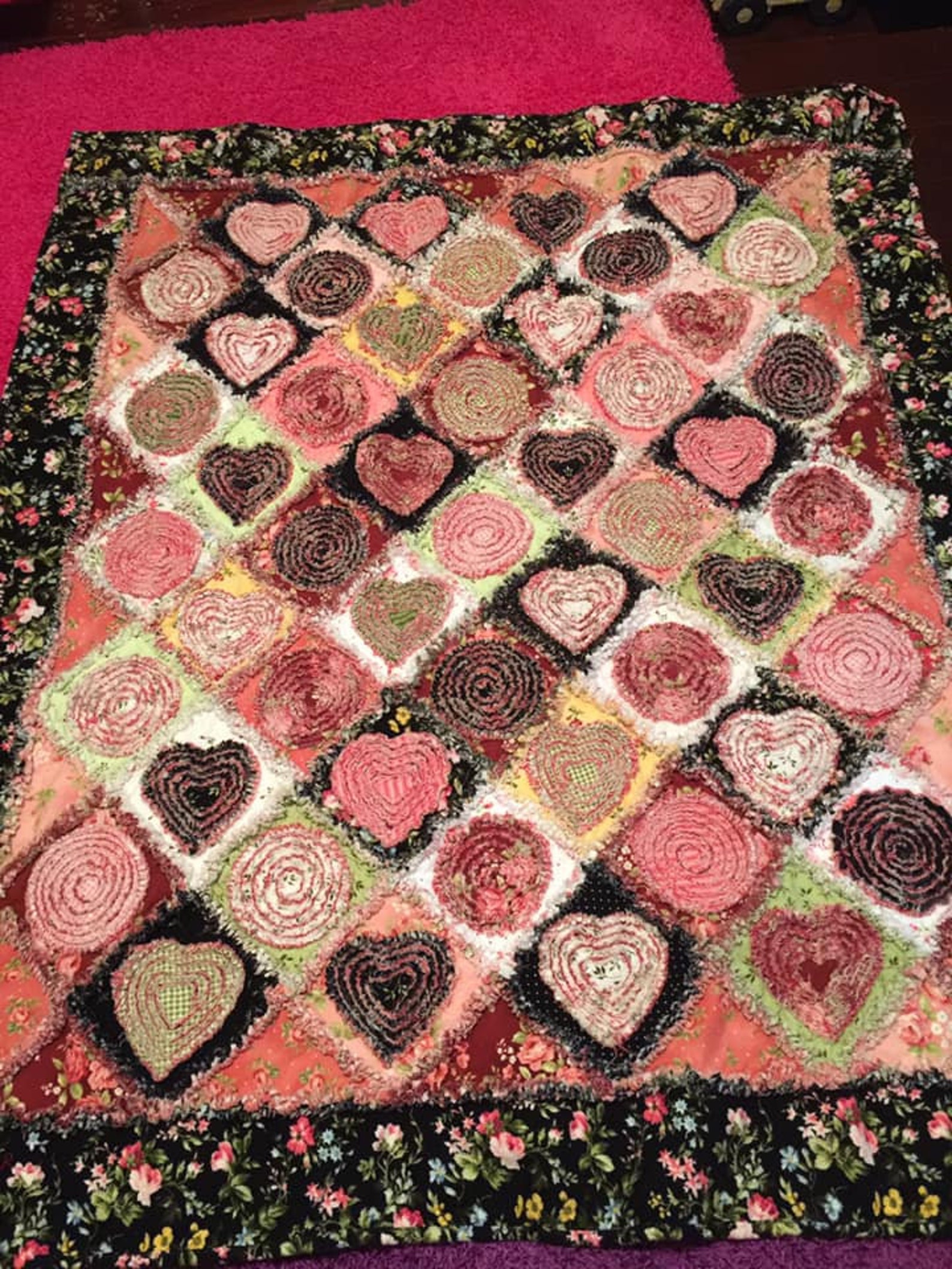 Custom Ragged Applique Rag Quilt - Etsy