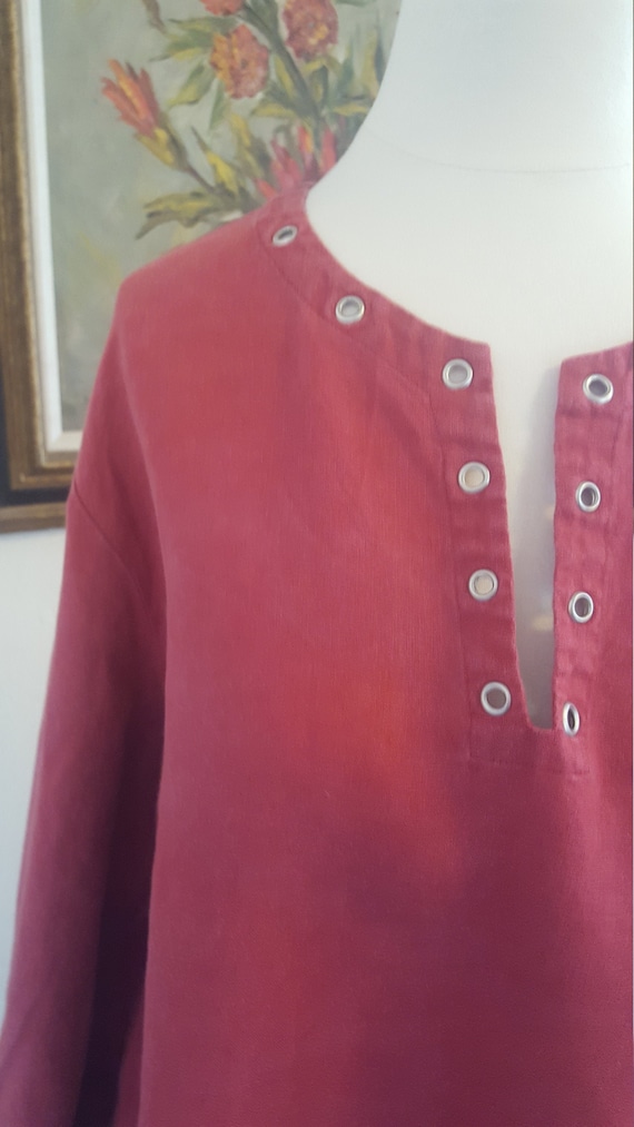 Linen Tunic | Red - Gem