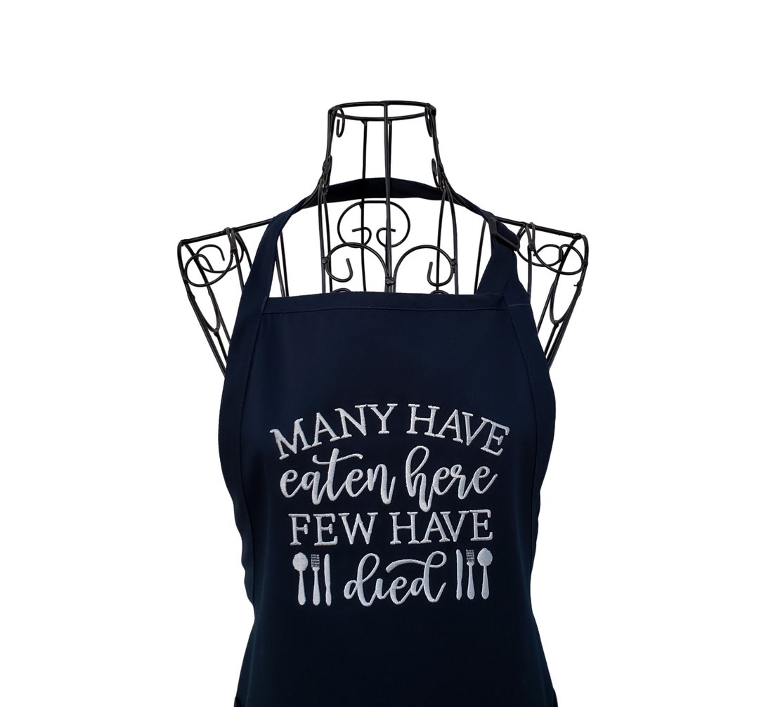 Funny Embroidered Full Length Apron for Women, Thanksgiving Apron - Etsy