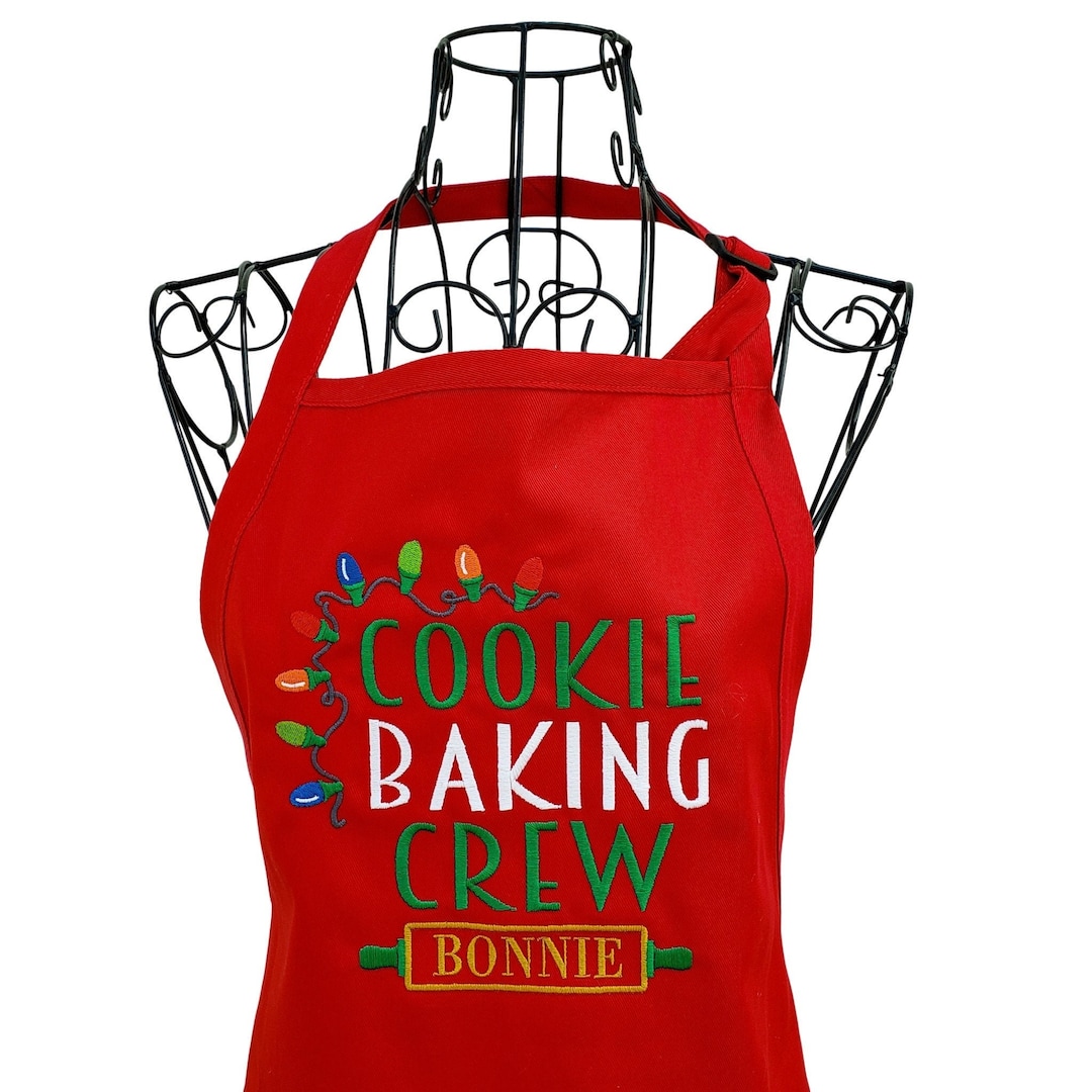 Personalized Cookie Baking Crew With Lights Embroidered Apron ...