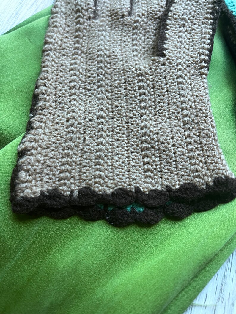 Handmade Embroidered Crochet Gloves - Etsy