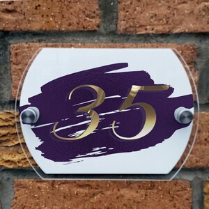 Pink House Sign/personalised House Sign/house Plaque/house Number/gold ...