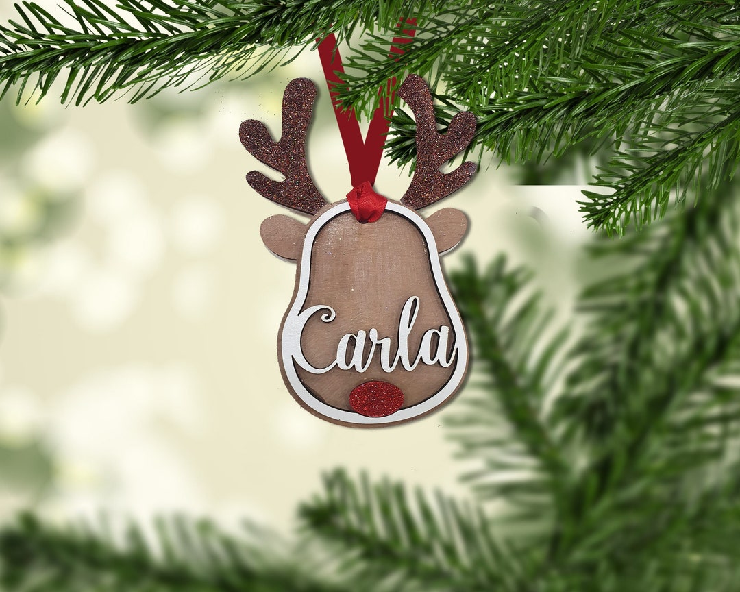 Personalised Reindeer Ornament/reindeer Ornament for Kids/personalised ...