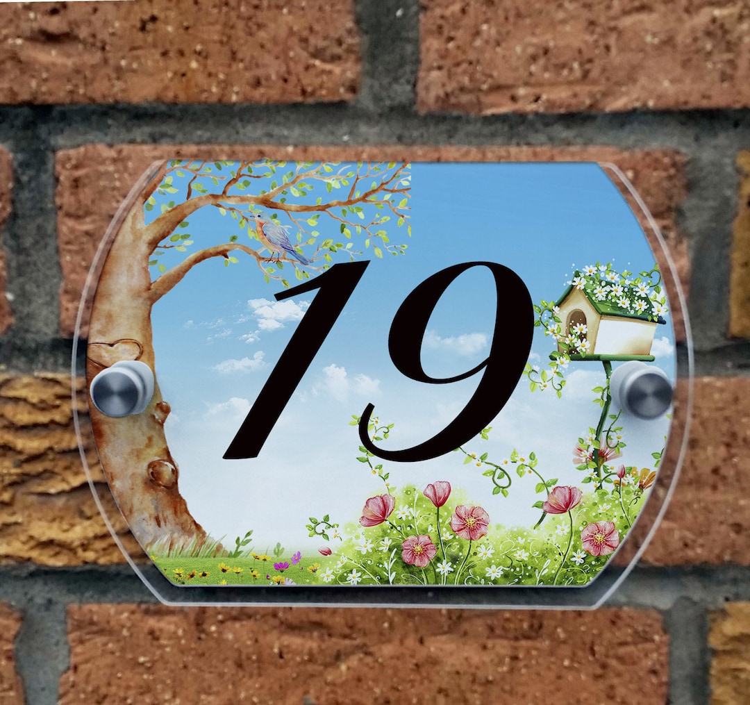 Quirky House Sign /personalised House Sign/house Plaque/house Number ...
