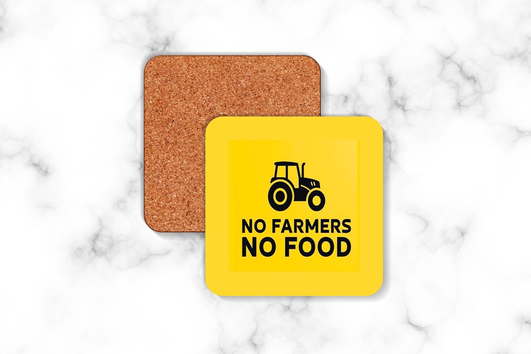 No Farmers No Food Coaster/support for Farmers Coaster/welsh Farming ...