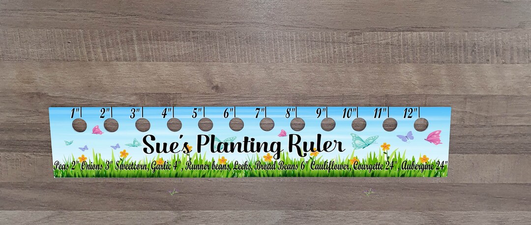 Seed Spacing Ruler/personalised Planting Ruler/gardening Gift/vegetable ...