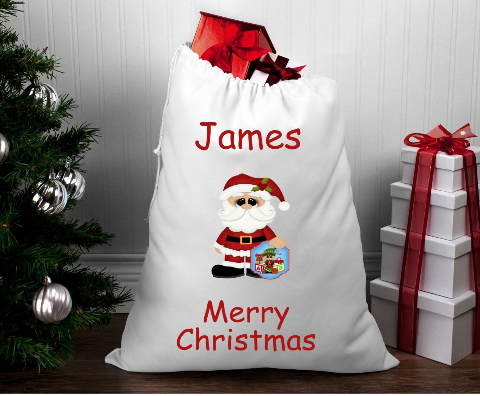 Large Santa Sack/Boys Santa Sack/Personalised Santa | Etsy