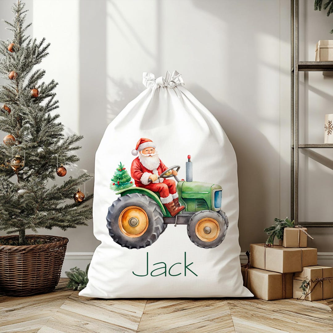 Farm Themed Christmas/tractor Theme Christmas/tractor Santa Sack/farmer ...