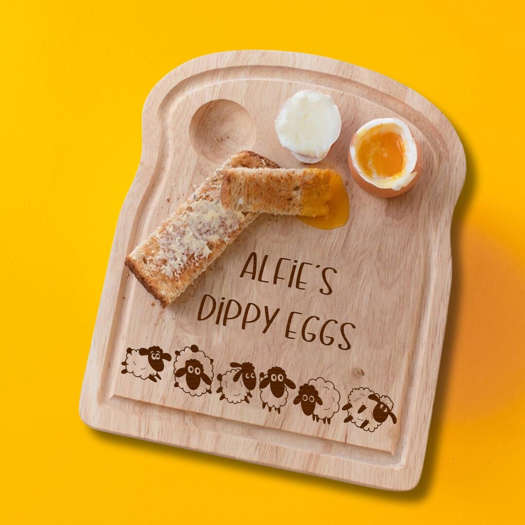 Personalised Dippy Egg Board for Kids – Farm Animal Breakfast Board ...