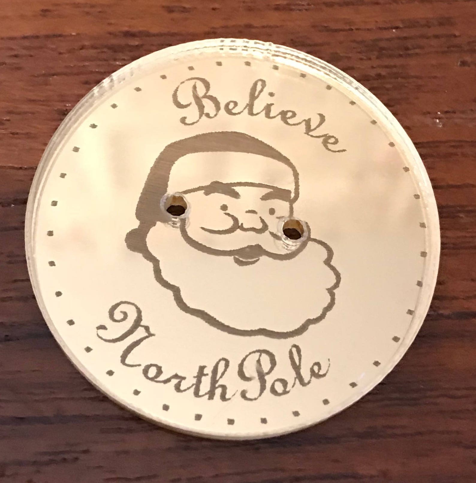 Santa Button/stocking Filler/christmas Eve Box Filler/santa Key ...
