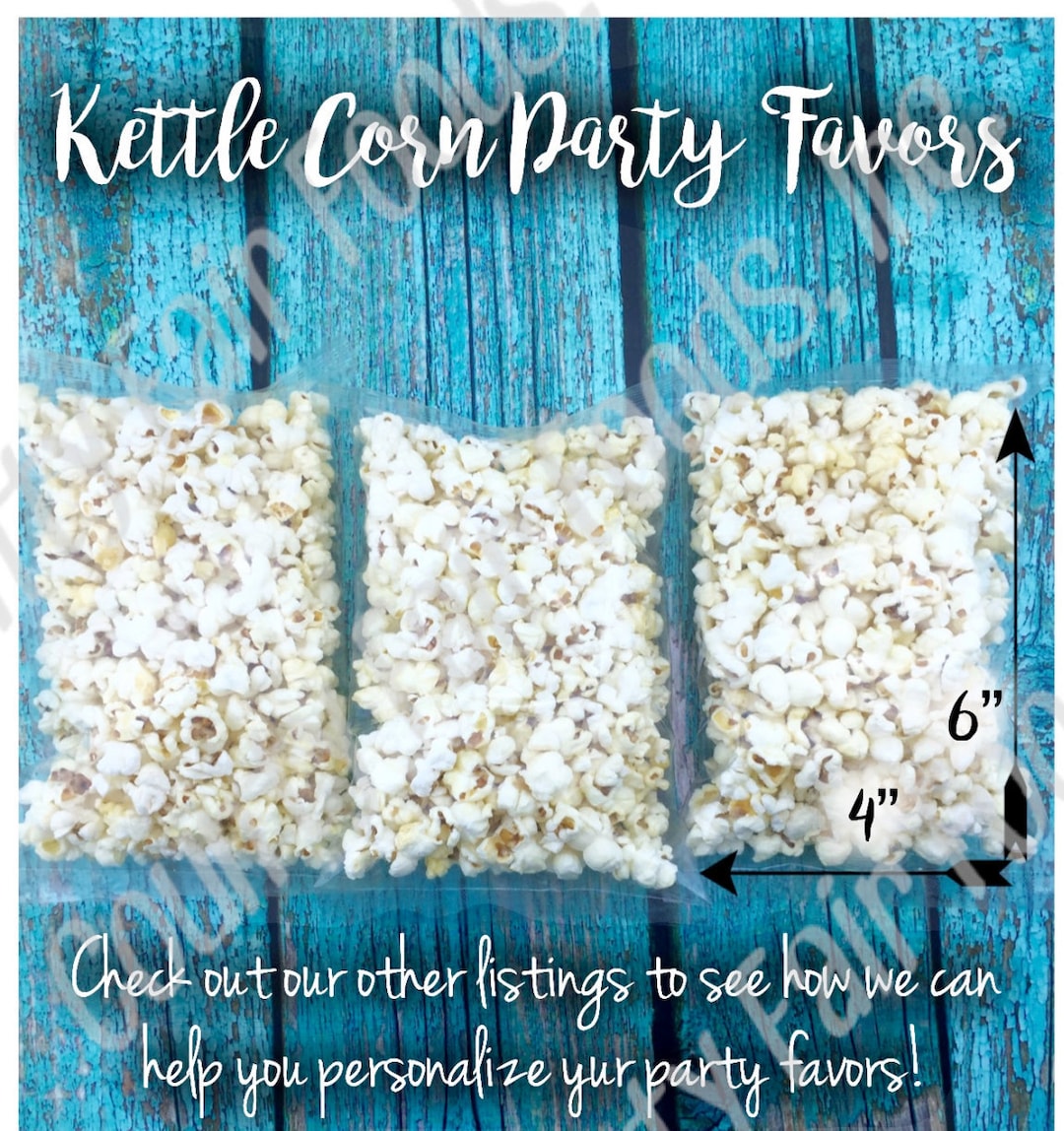 FREE SHIPPING! 30 Kettle Corn Popcorn Party Favors - Birthday, Baby ...
