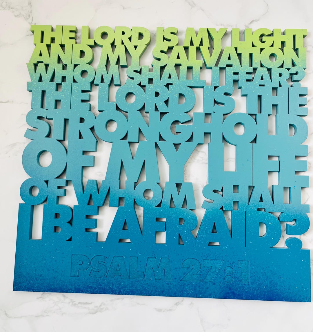 Laser Cut and Painted Scripture Psalm 27:1 - Etsy