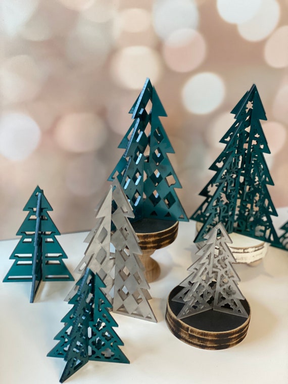 Set of 6 Free Standing Acrylic Trees - Etsy