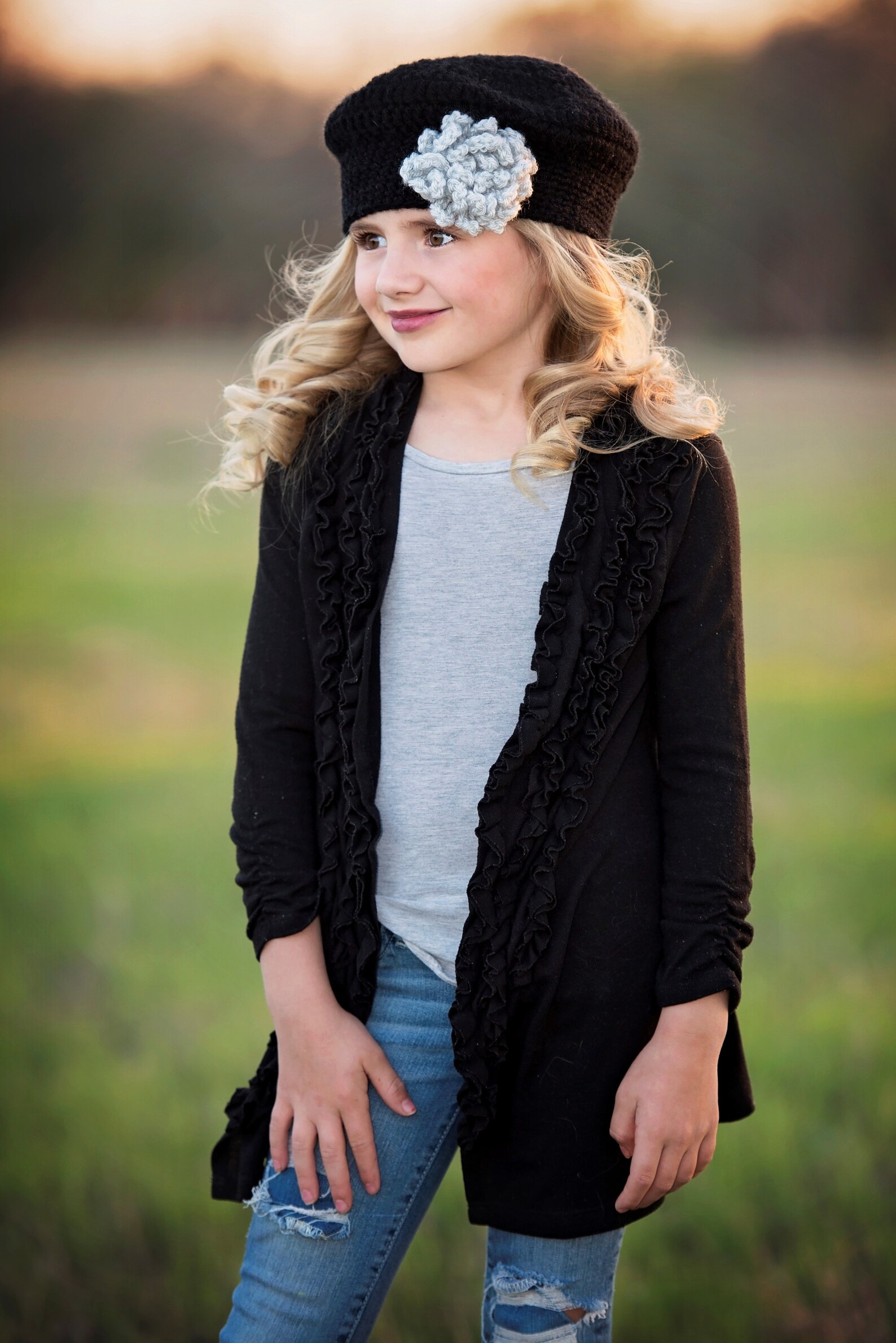 Girl’s Beret | SOPHIE Beret | Knit Beret, Knitwear, Crochet Beret ...