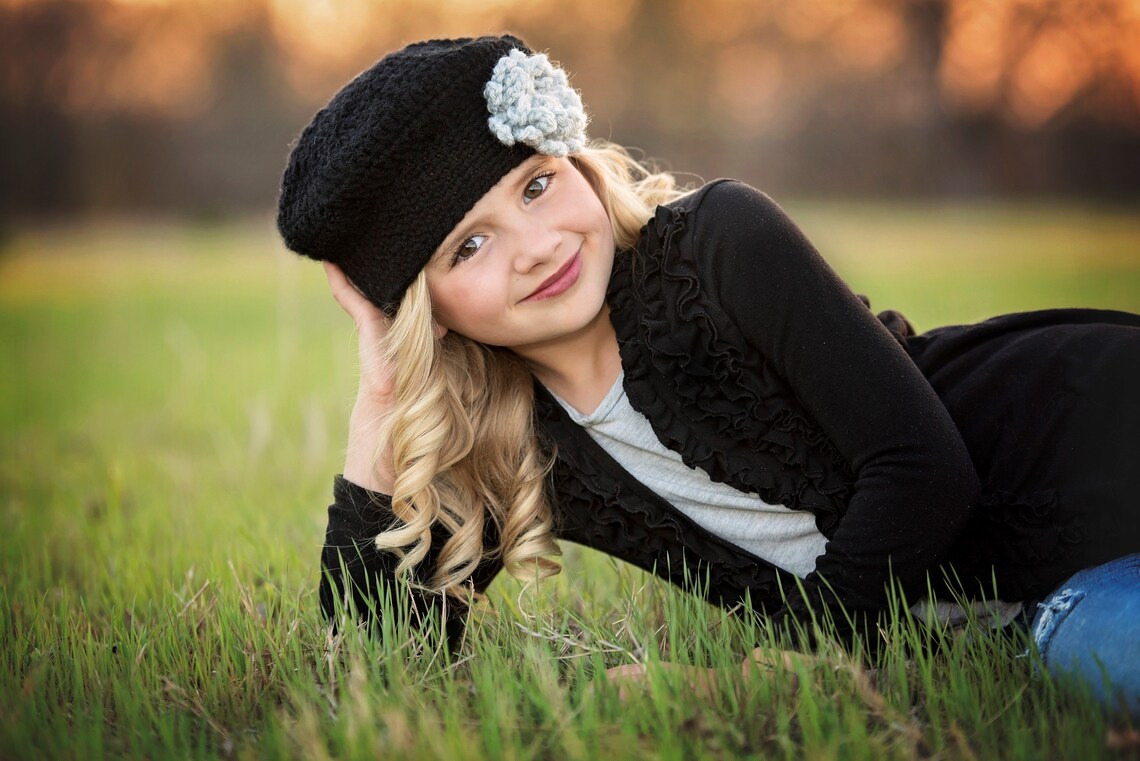 Girl’s Beret | SOPHIE Beret | Knit Beret, Knitwear, Crochet Beret ...