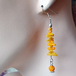 Yellow Coral Sterling Silver Earrings - Etsy