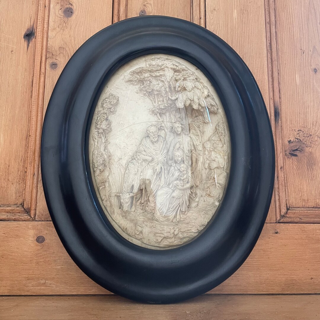 Antique Reliquary Meerschaum Bas Relief Plaque, Wall Decor, Religious ...