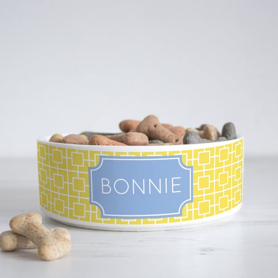Square Print Pet Bowl Dog Bowl Personalised Dog Bowl Custom Cat Bowl Ceramic Dog Bowl Personalized Pets Pet Gift P01 Etsy UK