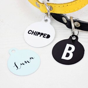 Custom Pet ID Tag Circle - Dog Name Identification - P40 - Etsy