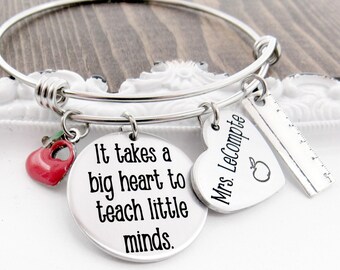 Teacher bracelet | Etsy