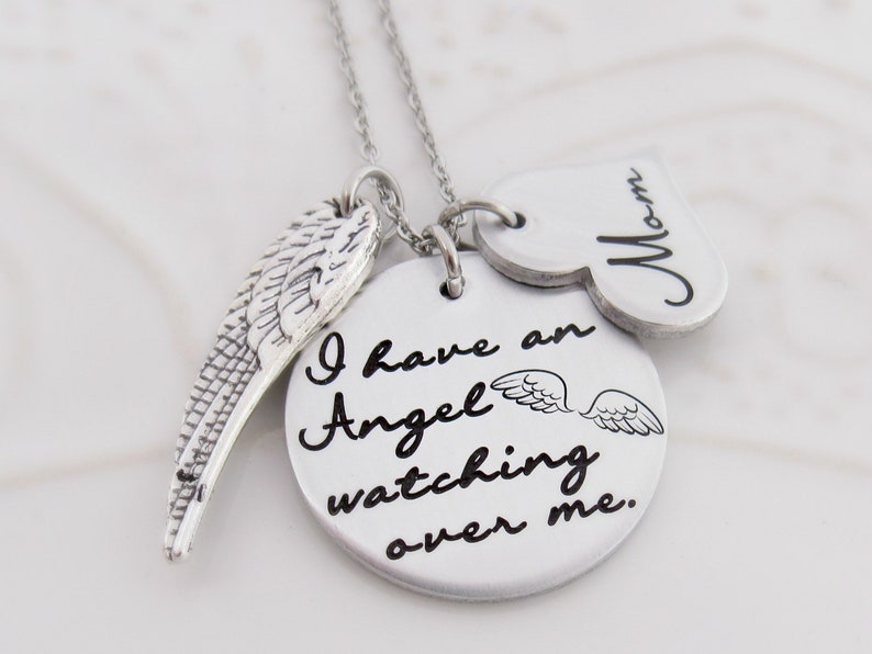I Have an Angel Watching Over Me Memorial Necklace in - Etsy