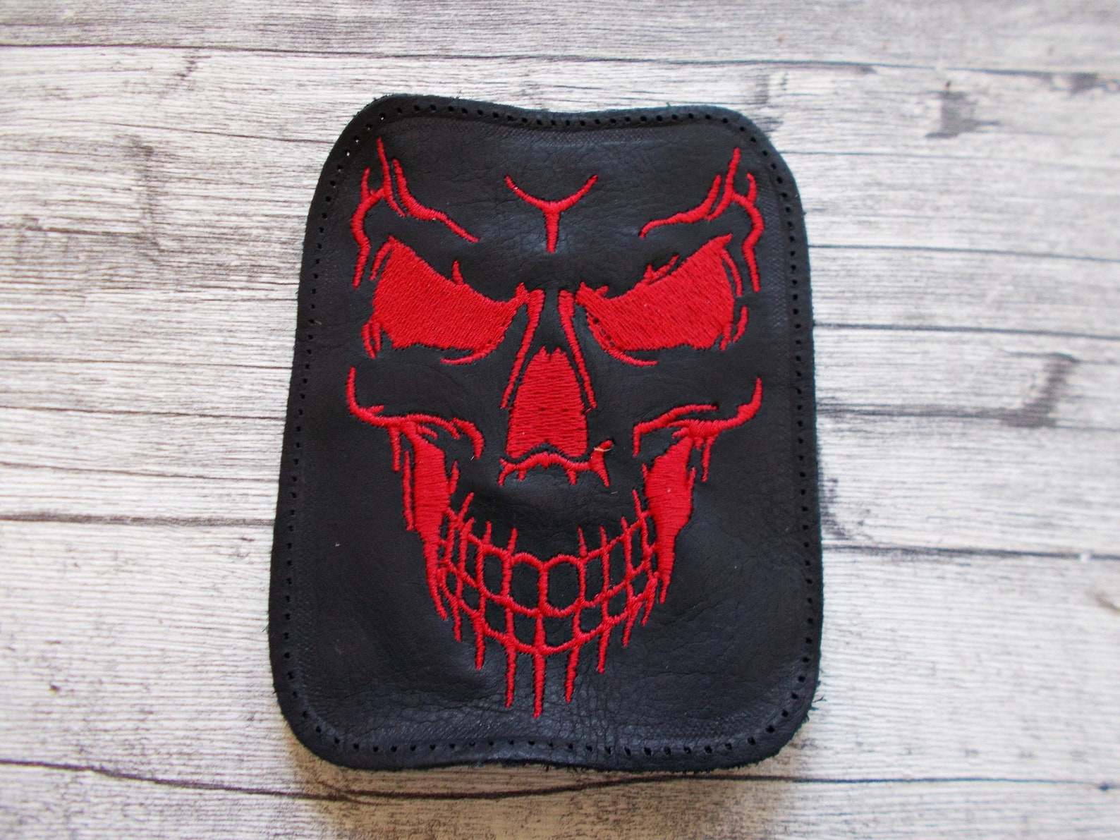 Leather Patch Jacket Motorcycle Skull Patch Skeleton Patch - Etsy
