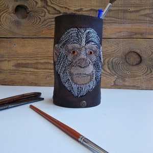 Pencil Desk Organizer, Office Accessories, Monkey, Children's Room, Pen ...