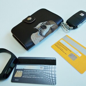 Business Card Holder, Slim Leather Wallet, Hunting, Beagle, Dog, Key ...