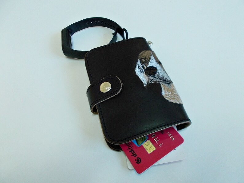 Business Card Holder Slim Leather Wallet Hunting Beagle - Etsy