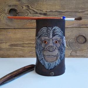 Pencil Desk Organizer, Office Accessories, Monkey, Children's Room, Pen ...