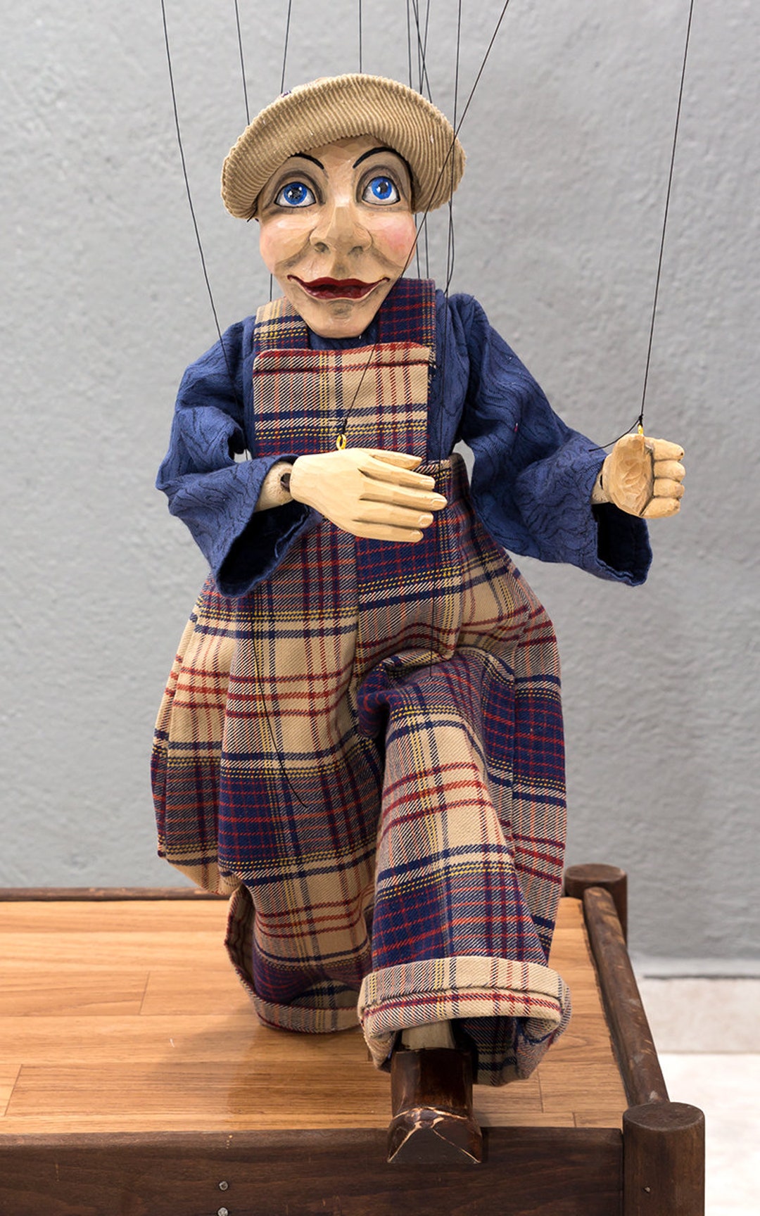 Marionette Carved/marionette on String Original Wood Handmade-pinocchio ...