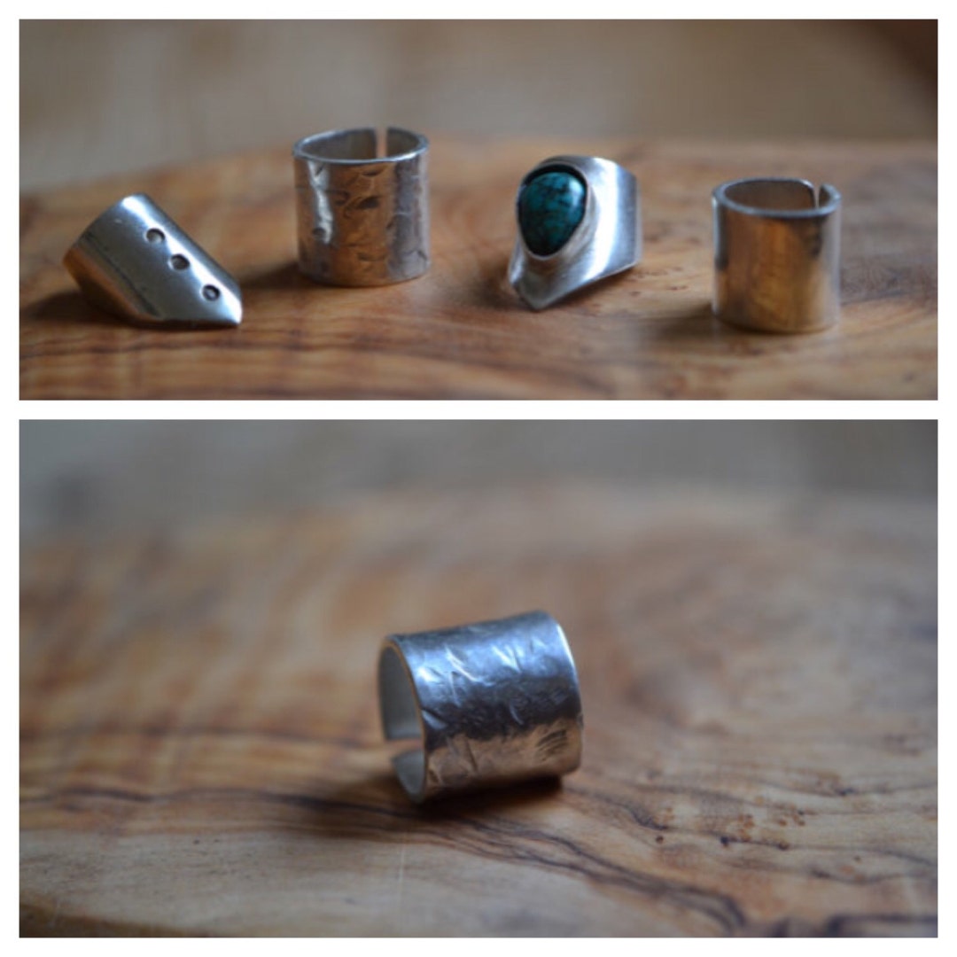 Eco Sterling Silver Set of Two Handmade Adjustable Dreadlock Cuffs ...