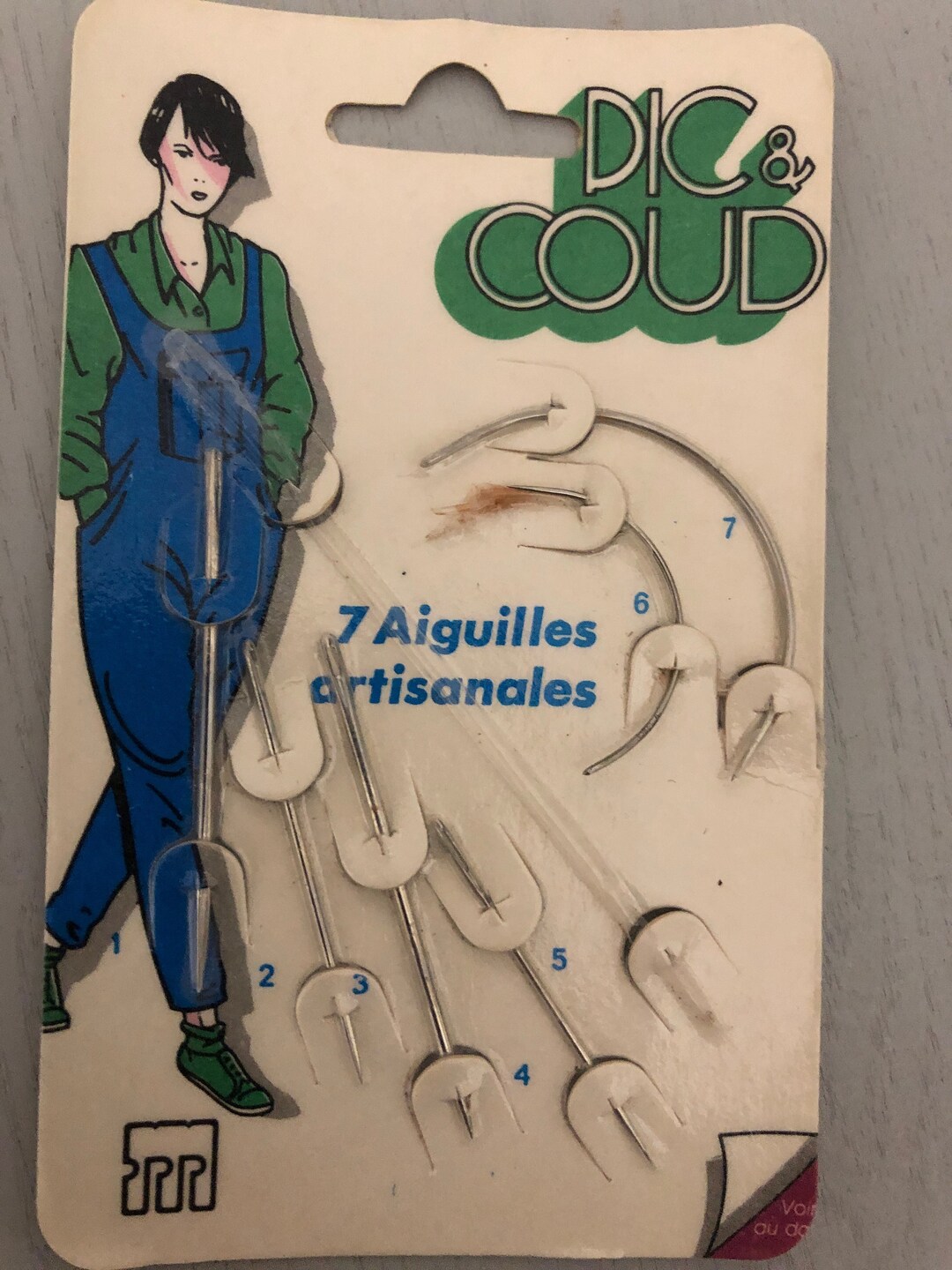 Vintage Craft Needles 6 French Fabric Needles on Card Flea Market Buzz ...